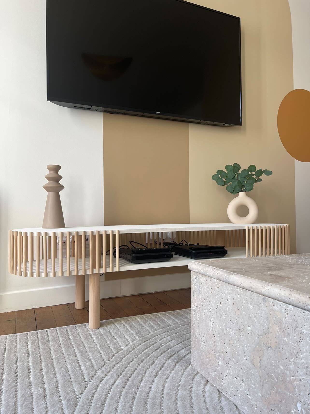 DIY Rounded TV Stand for Less Than €115