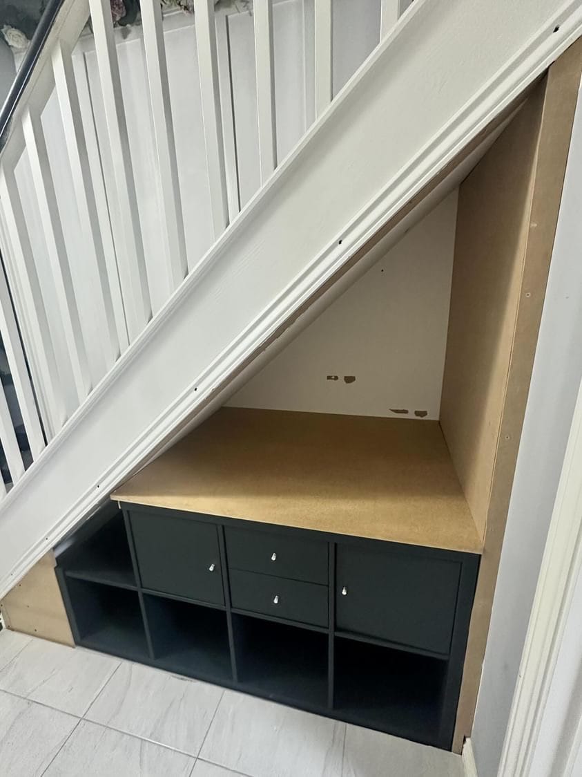 Budget-Friendly DIY Under Stairs Storage Solution