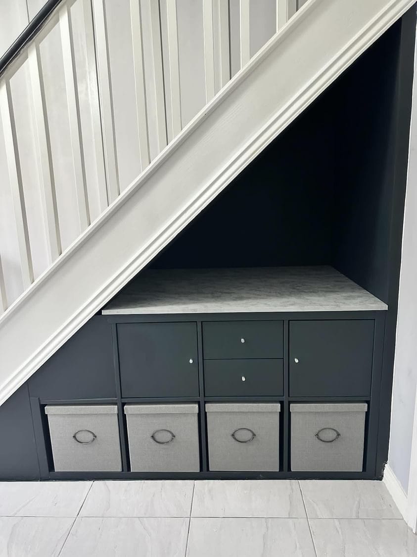 Budget-Friendly DIY Under Stairs Storage Solution