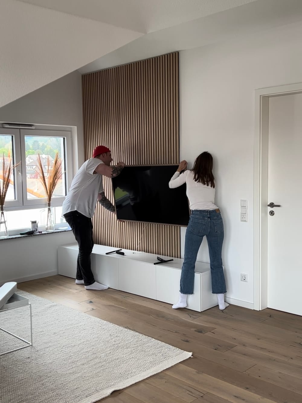 How to Create a Cozy TV Wall with Wooden Acoustic Panels