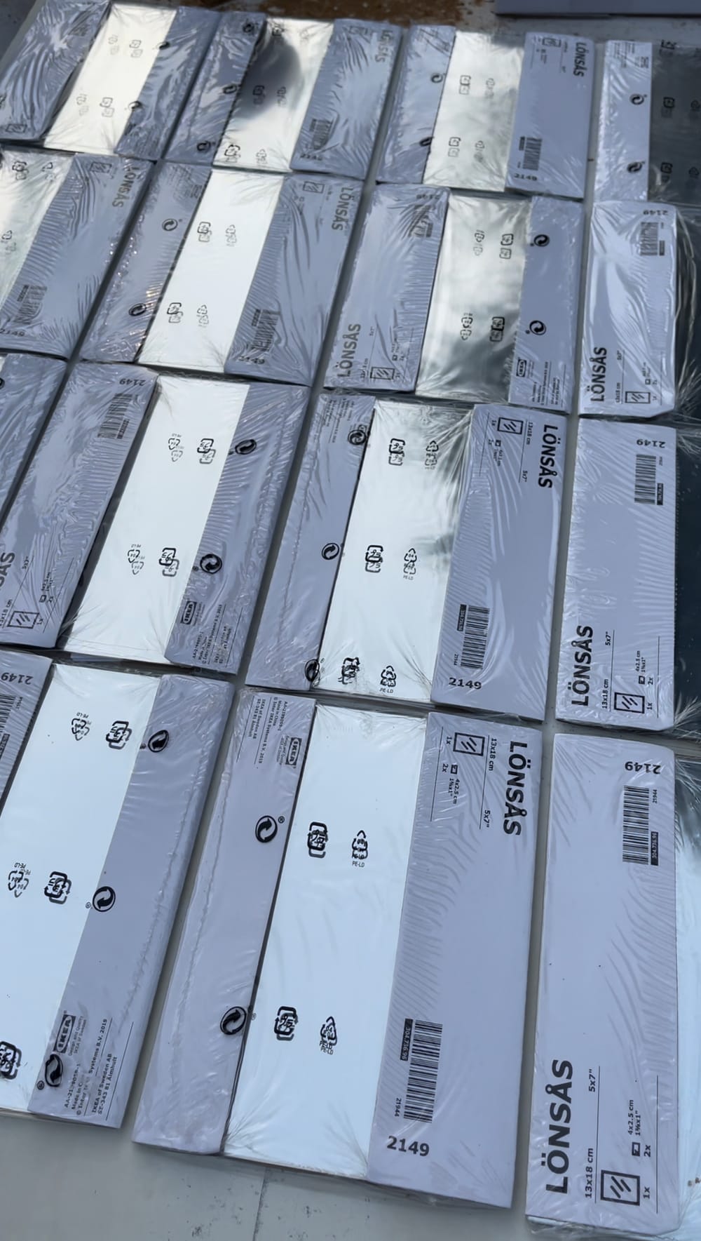 Distressed mirror Ikea hack