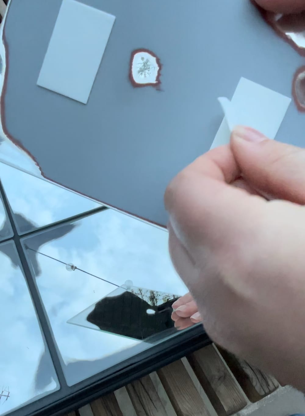 Distressed mirror Ikea hack