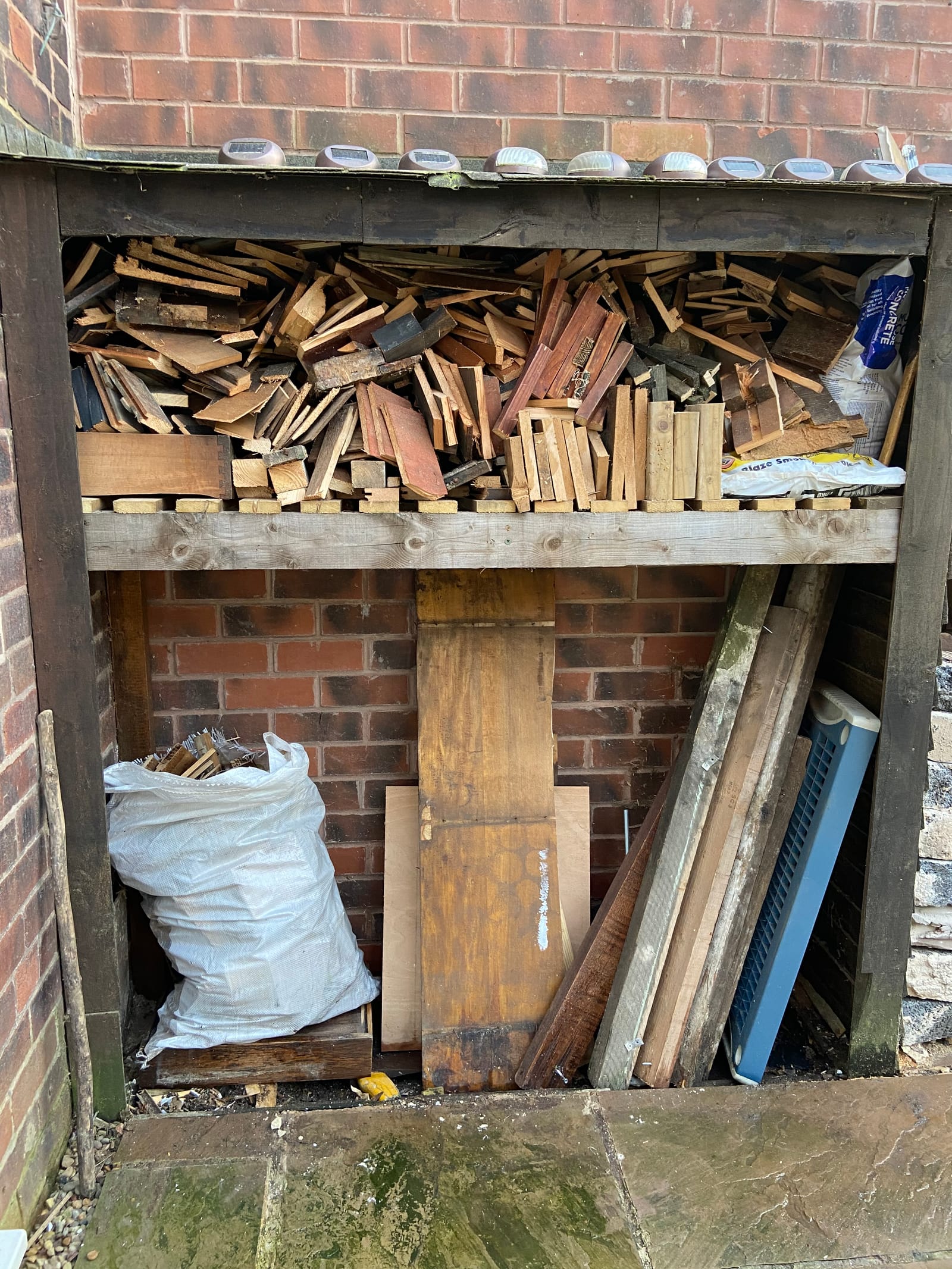 DIY Slatted Log & Bin Store